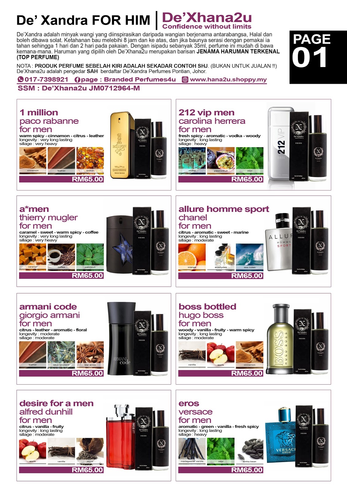 Dexandra Perfume: Katalog Dexandra