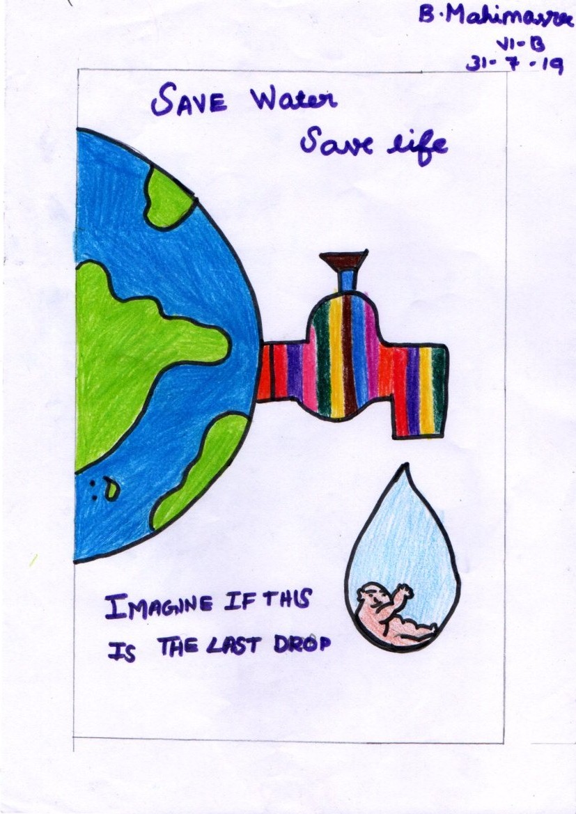 Art Works of Students on Water Scarcity