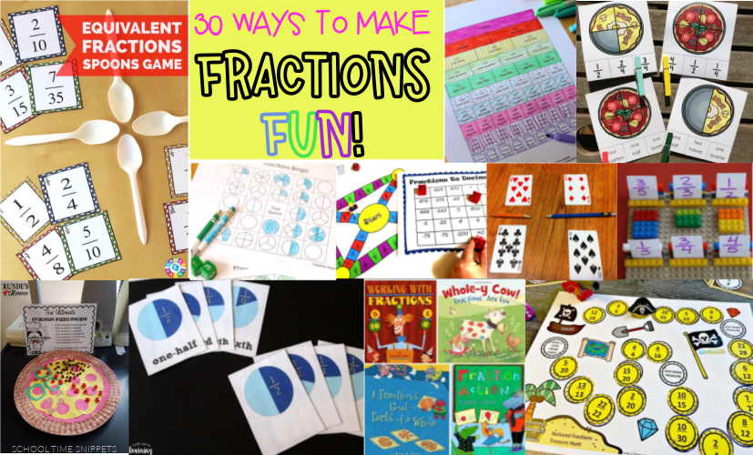 Make Fractions Fun! 30 Hands-on Activities and Games! | School Time ...
