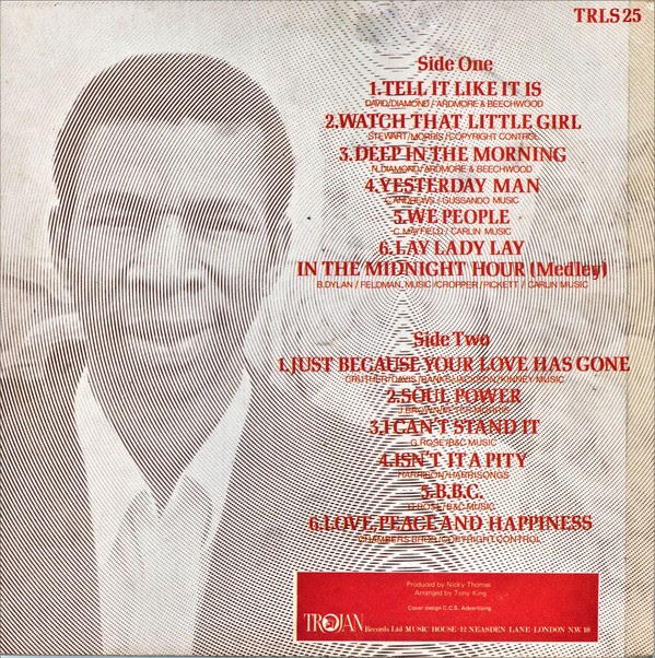 Compartilhando Reggae: Nicky Thomas - Tell It Like It Is (Trojan LP 1971)