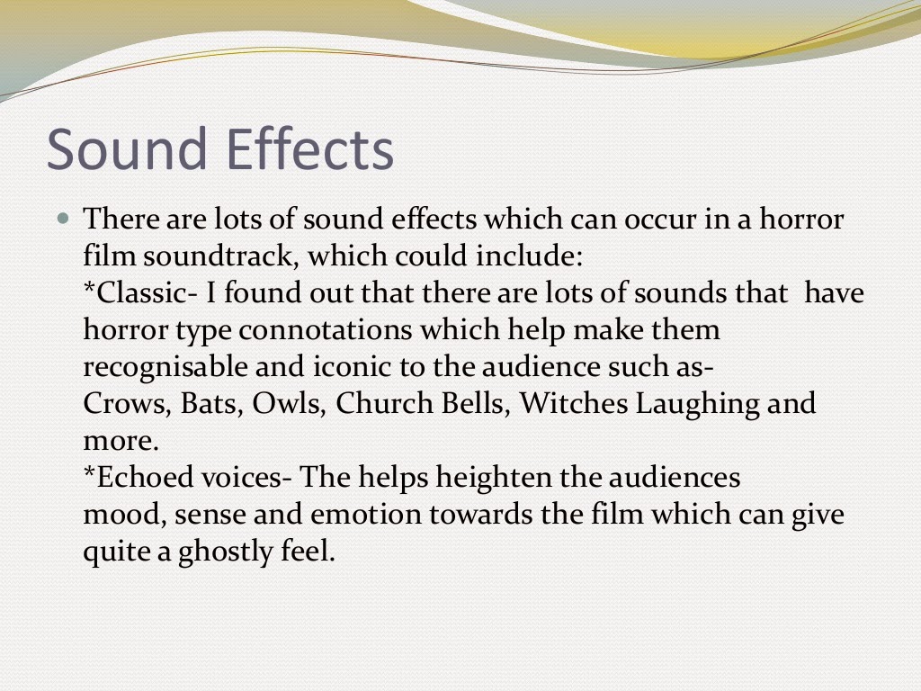AS Media Studies Blog: Research: The Importance of Sound in Horror Films