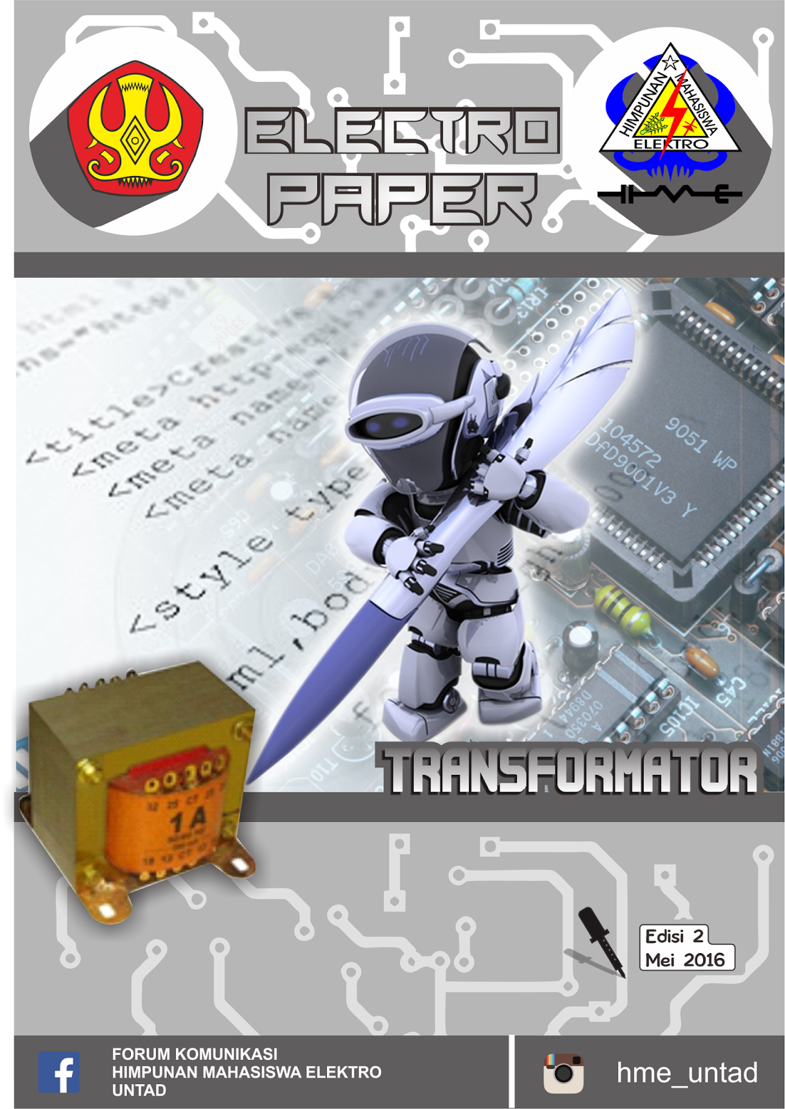 Electro Paper Edisi ke 2 bulan Mei "TRANSFORMATOR" | HME UNTAD