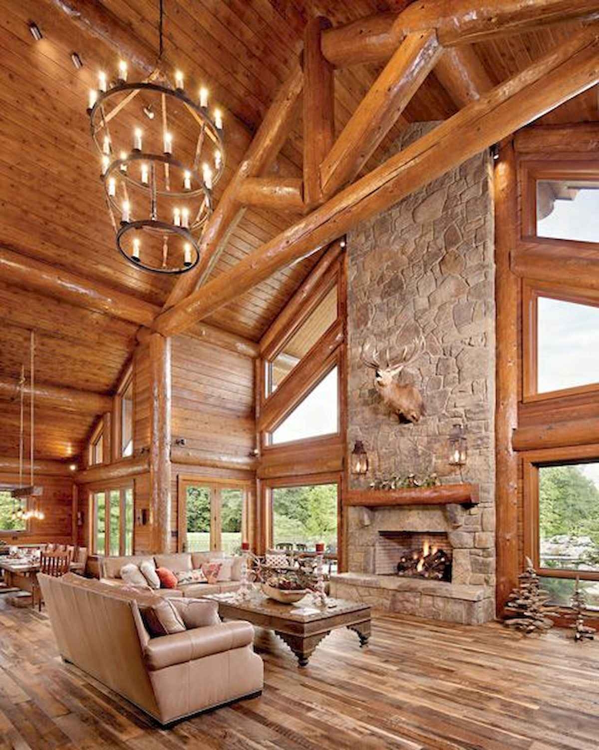 50 Exotic Traditional Fireplace Cabin To Create A Romantic Atmosphere ...