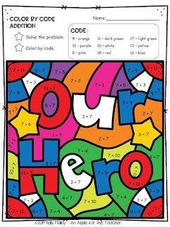 An Apple For The Teacher: Veterans Day Color By Number