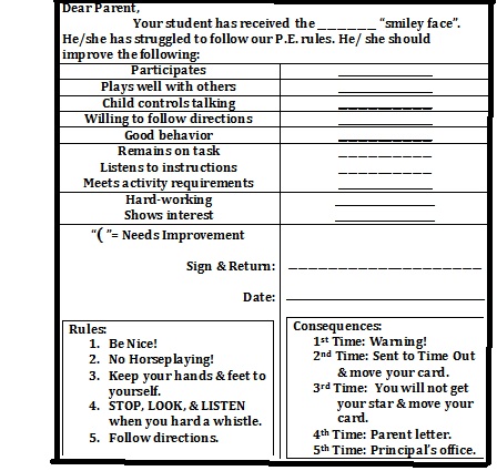 Coach Brick's PE Program: September 2012
