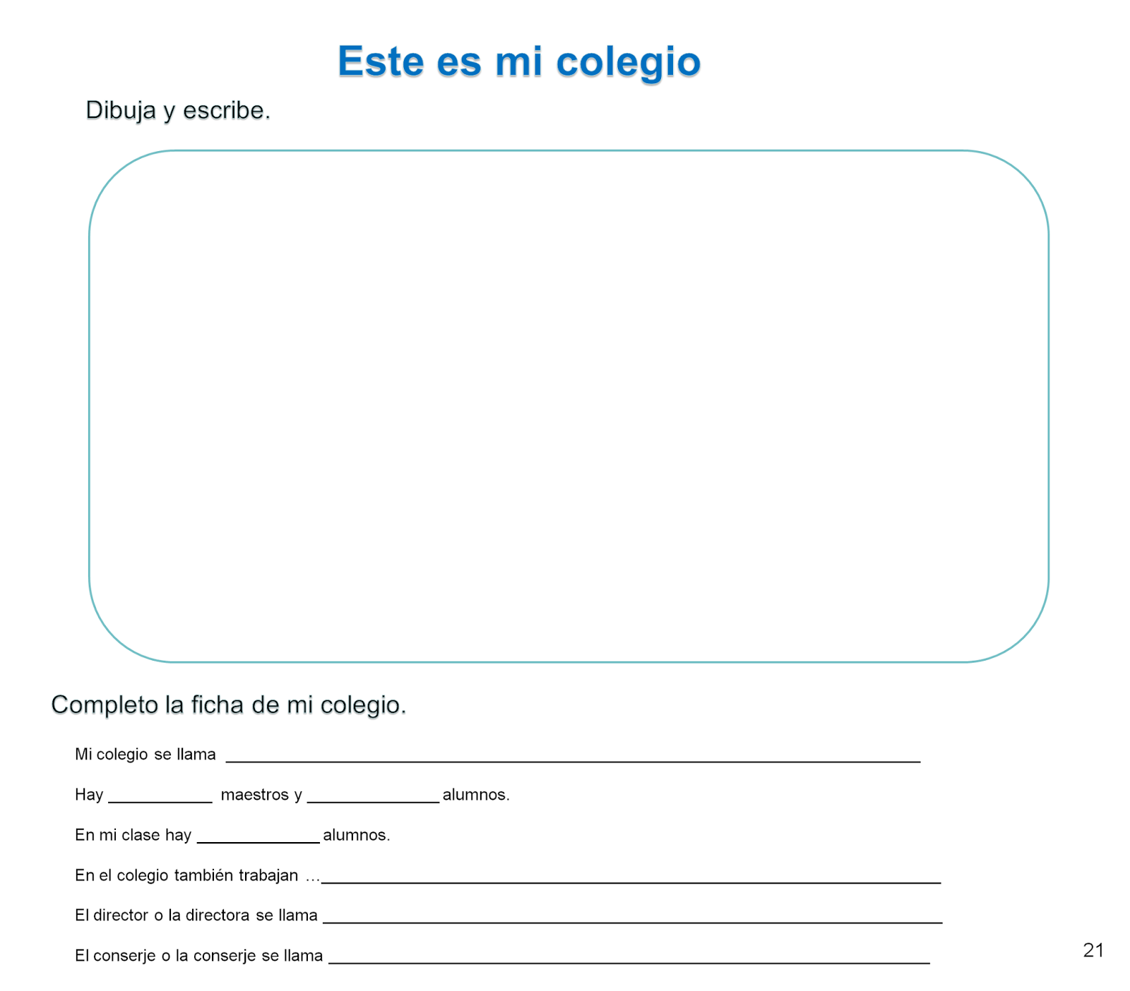 AUDICIÓN Y LENGUAJE: PROYECTO "ASÍ ES MI COLEGIO"