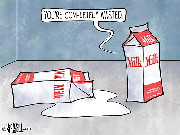 Kip Lyall: Cartoon: WASTED