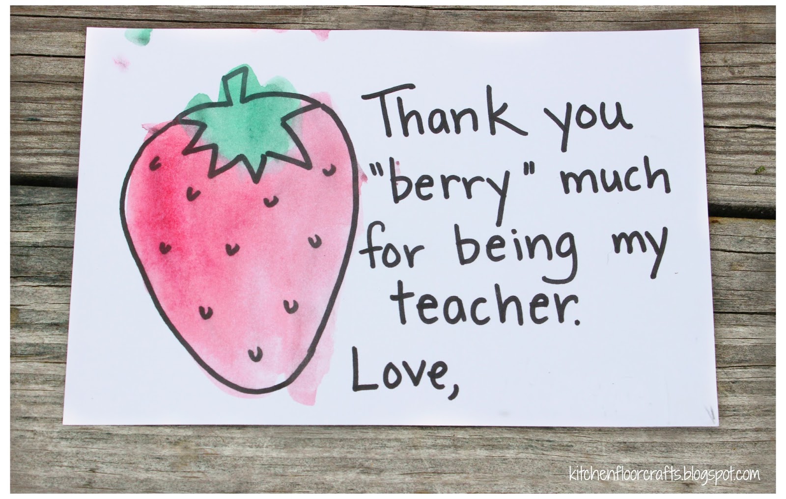 Kitchen Floor Crafts: Teacher Appreciation "Berry" Gift (with free ...