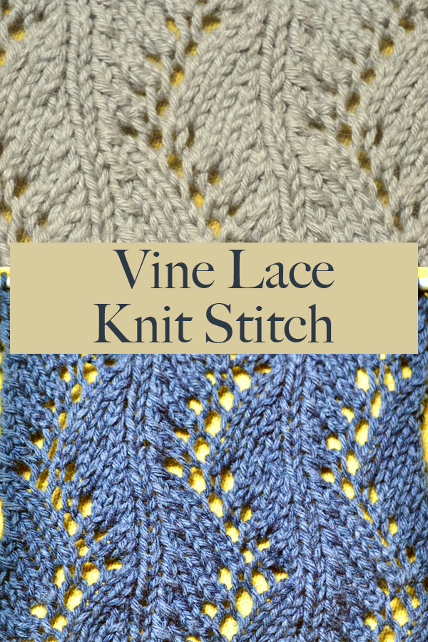 Knitting Novice: The Weekly Swatch: Vine Lace Knit Stitch