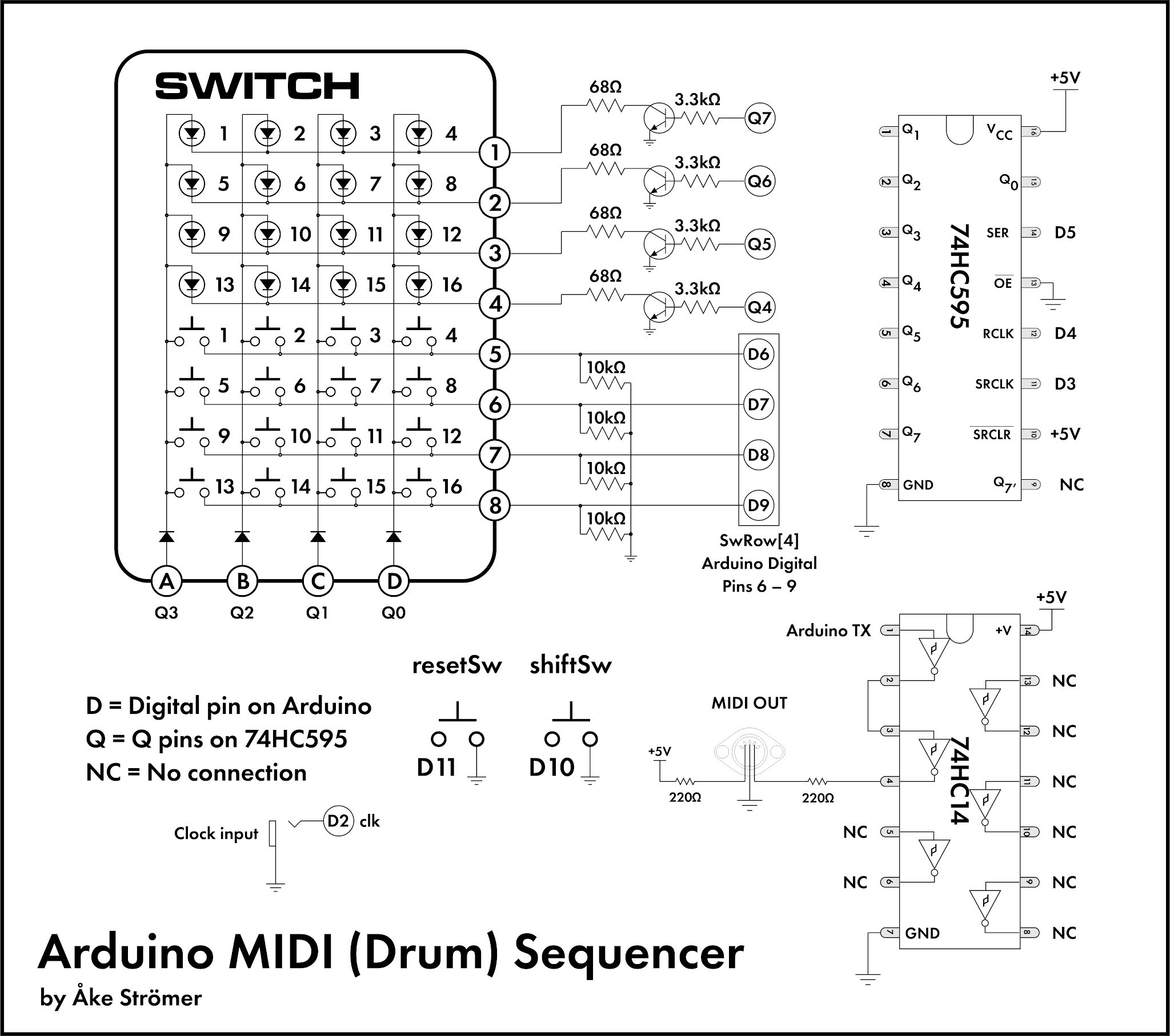 Sviken Av Elektroniken Basic Arduino Midi Drum Sequencer