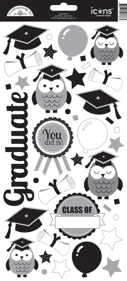 Cap and gown infographic icons - sheryvis