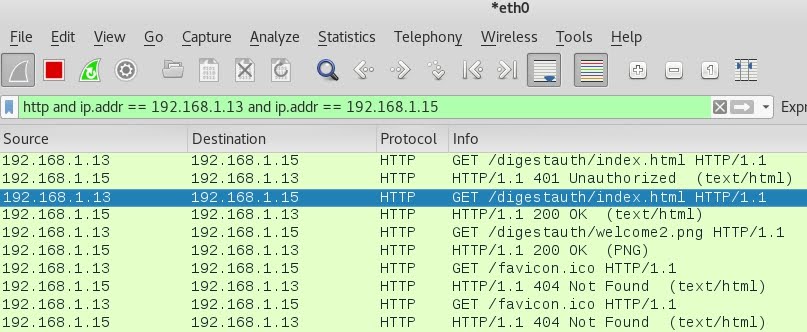 Whitelist Calculating Digest Authentication Parameters With Wireshark And Python