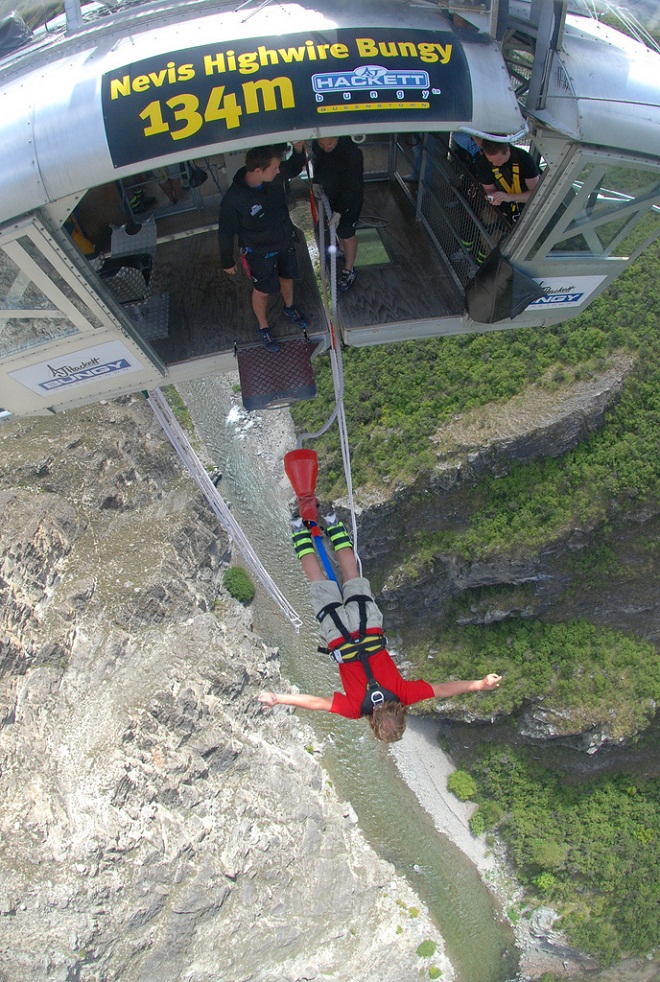 Bungy Jump in New Zealand.