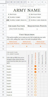 Automated 40K Crusade Roster