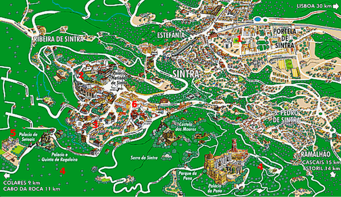 Experiências em Português: Visita de Estudo a Sintra - Percurso