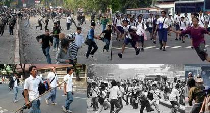 TAWURAN ANTAR PELAJAR - Taman Bahasa Indonesia #smkn23jkt