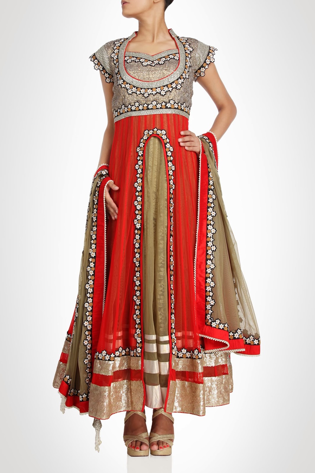 Indian Frock Style Dresses Collection 2013 Designed by Kiran & Shruti ...