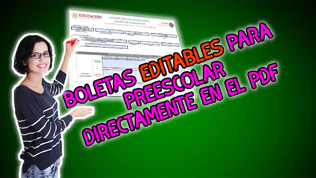 Boletas editables 2019-2020 │Preescolar