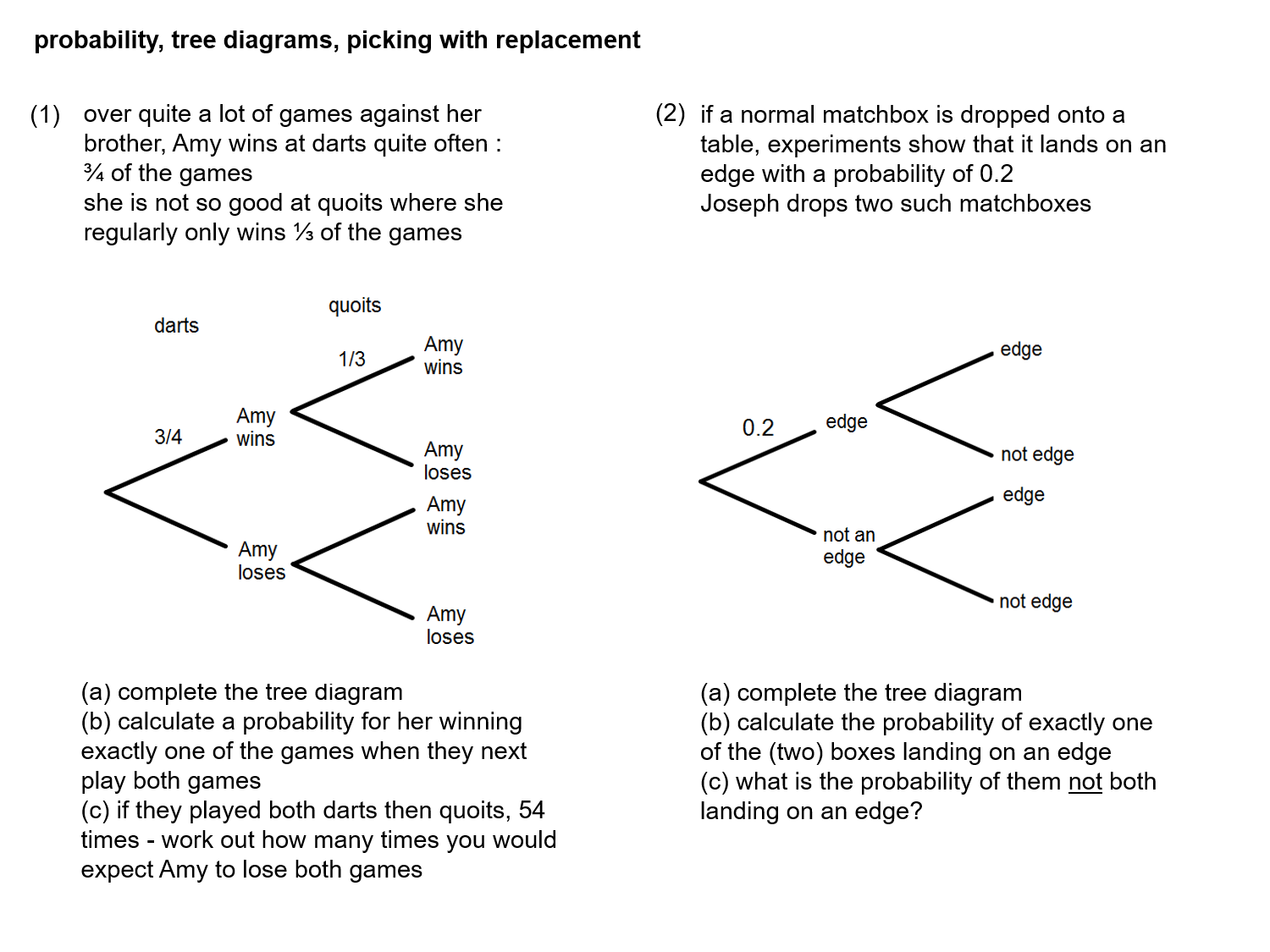 MEDIAN Don Steward mathematics teaching: two events, with replacement