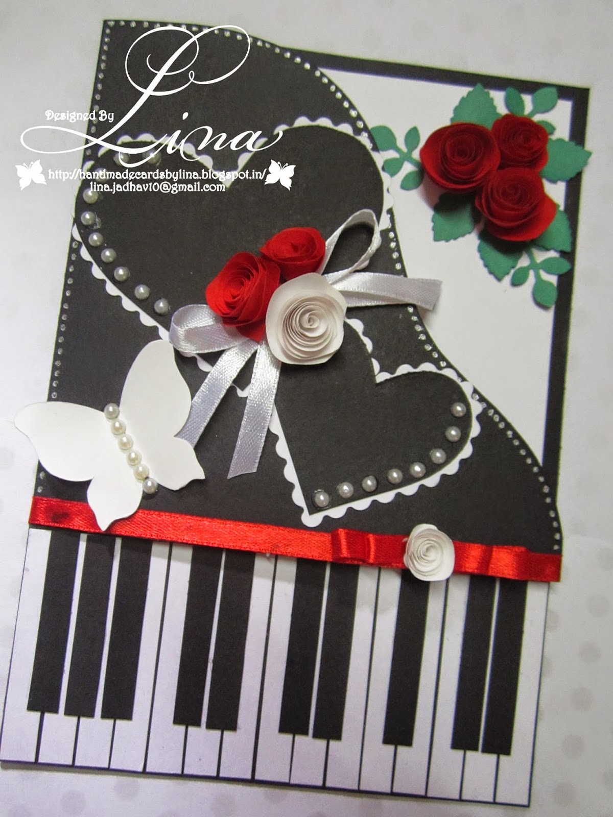 Lina's Handmade Cards: Piano Card