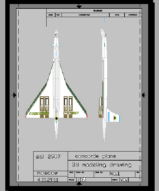 Wingate SAI: my AutoCAD Design of Concorde plane!
