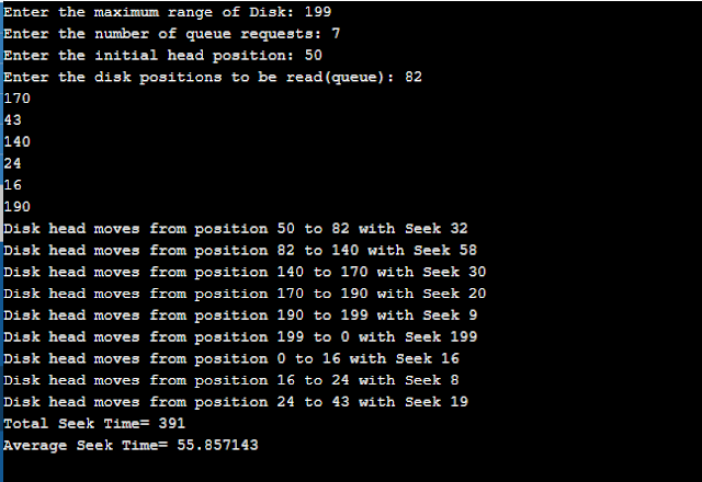 C Program to Simulate C-SCAN Disk Scheduling Algorithm | Logic ...