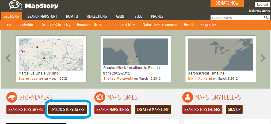 Opus SIG: MapStory - publicar mapas com cronologia dinâmica