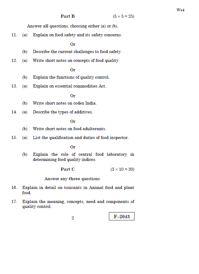 Alagappa University M.Sc. Home Science FOOD SAFETY AND QUALITY CONTROL ...