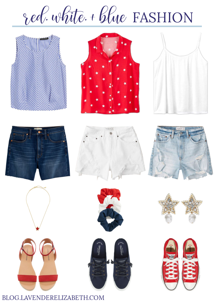Casual Red, White, & Blue Fashion | Lavender Elizabeth