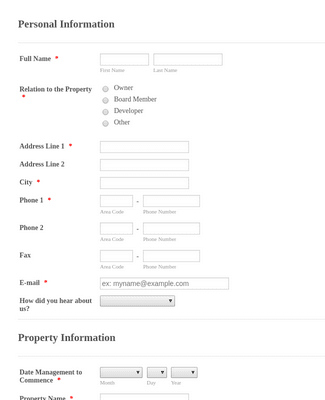 Property Information Sheet Template ~ Certificate Letter