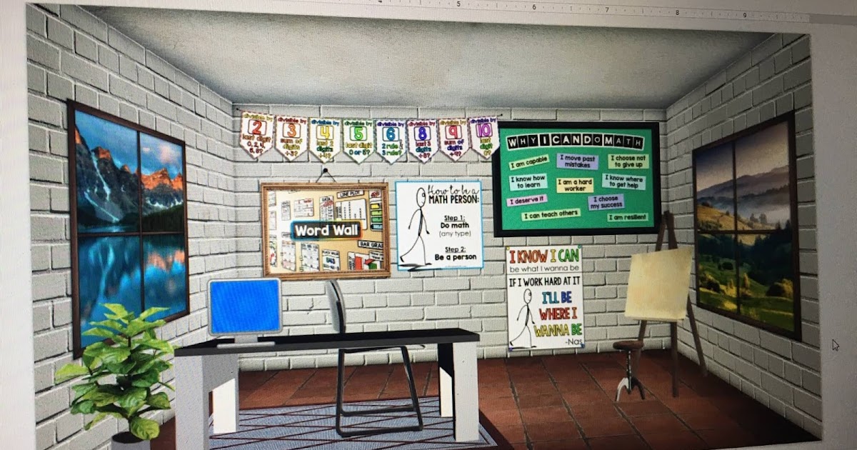 Scaffolded Math and Science: Virtual Math Classroom Decor