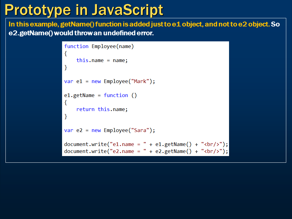 Sql Server Net And C Video Tutorial Prototype In Javascript