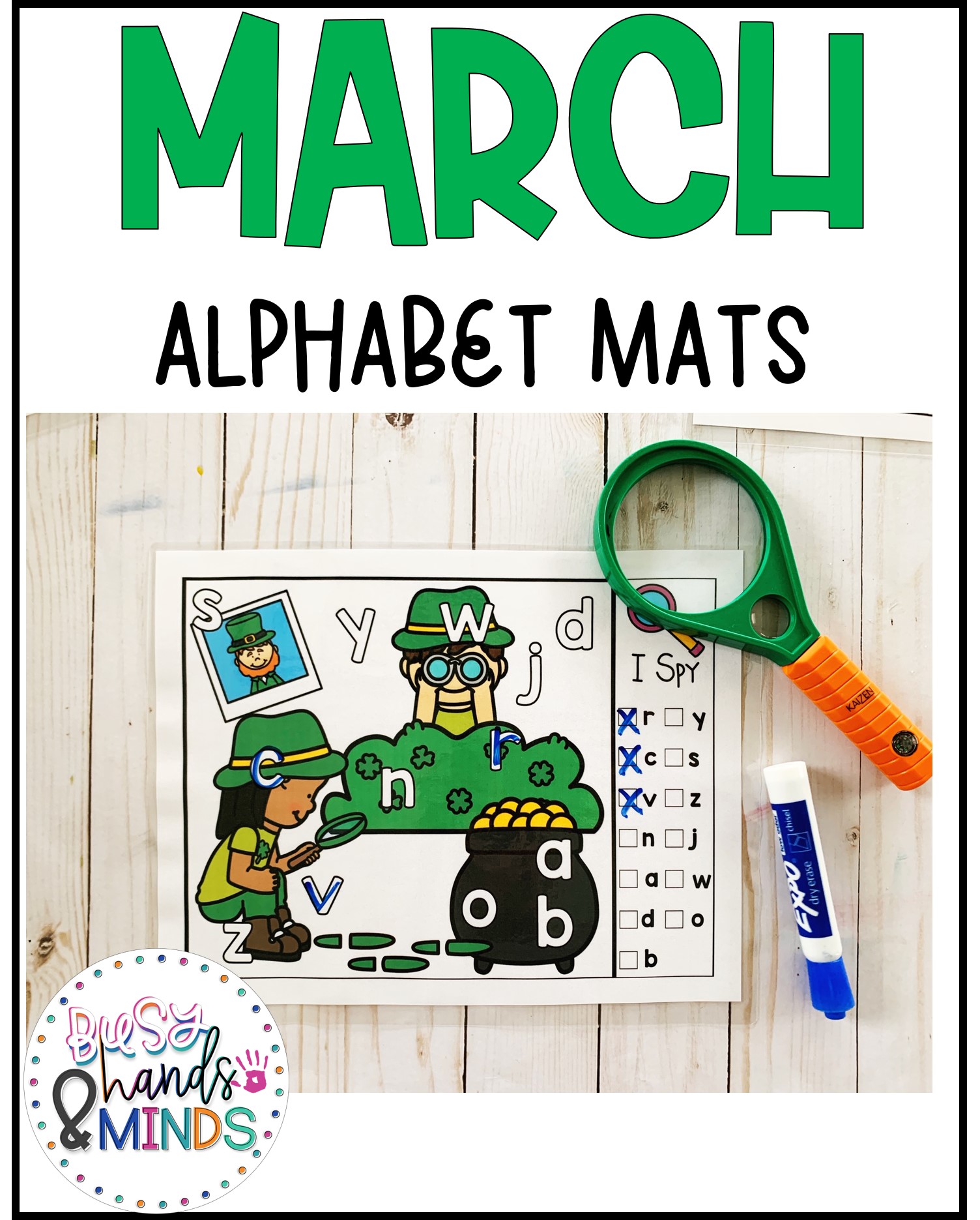 March Alphabet Mats | Busy Hands and Minds