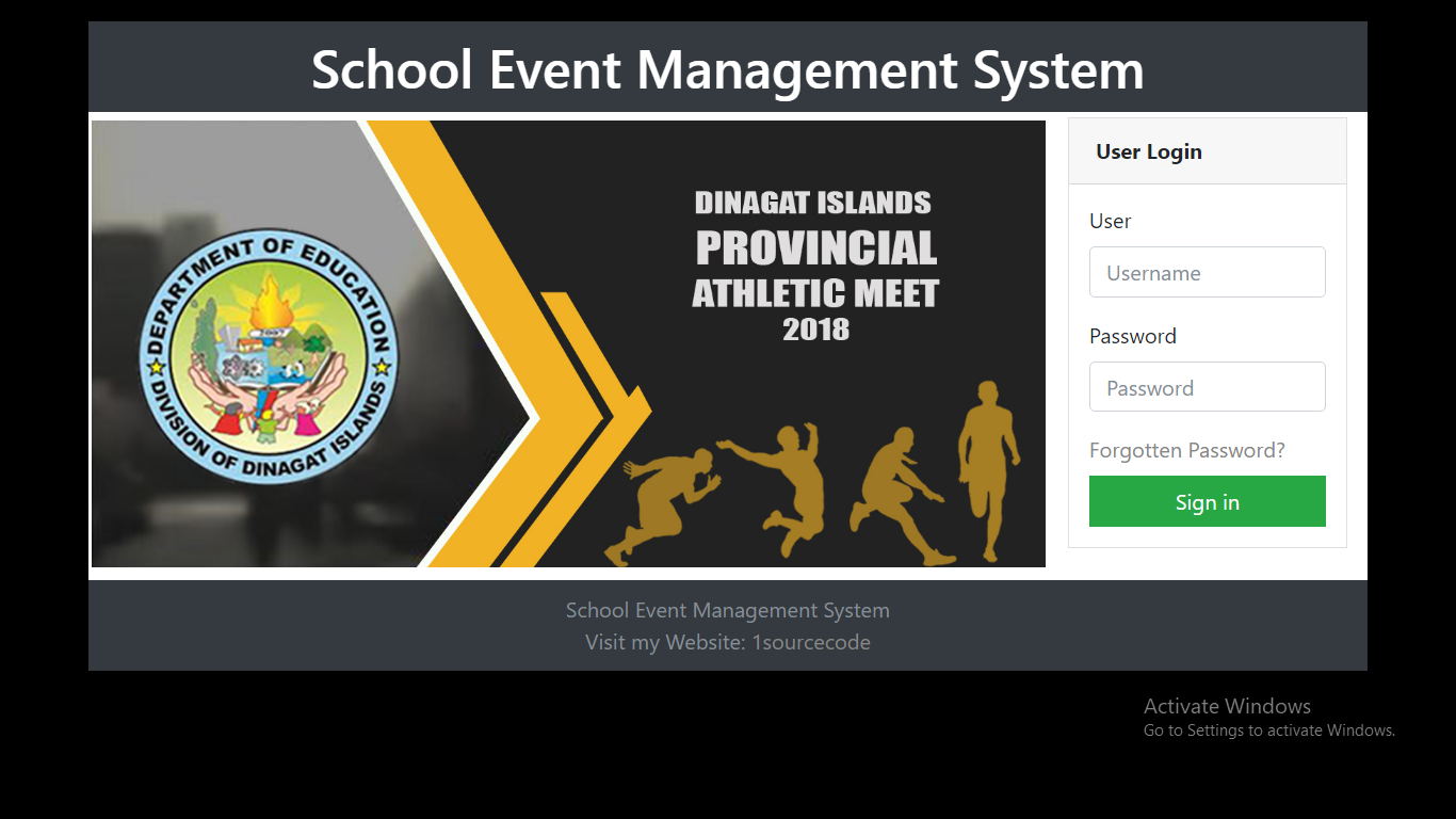 School Event Management System in PHP MySQL with Source Code