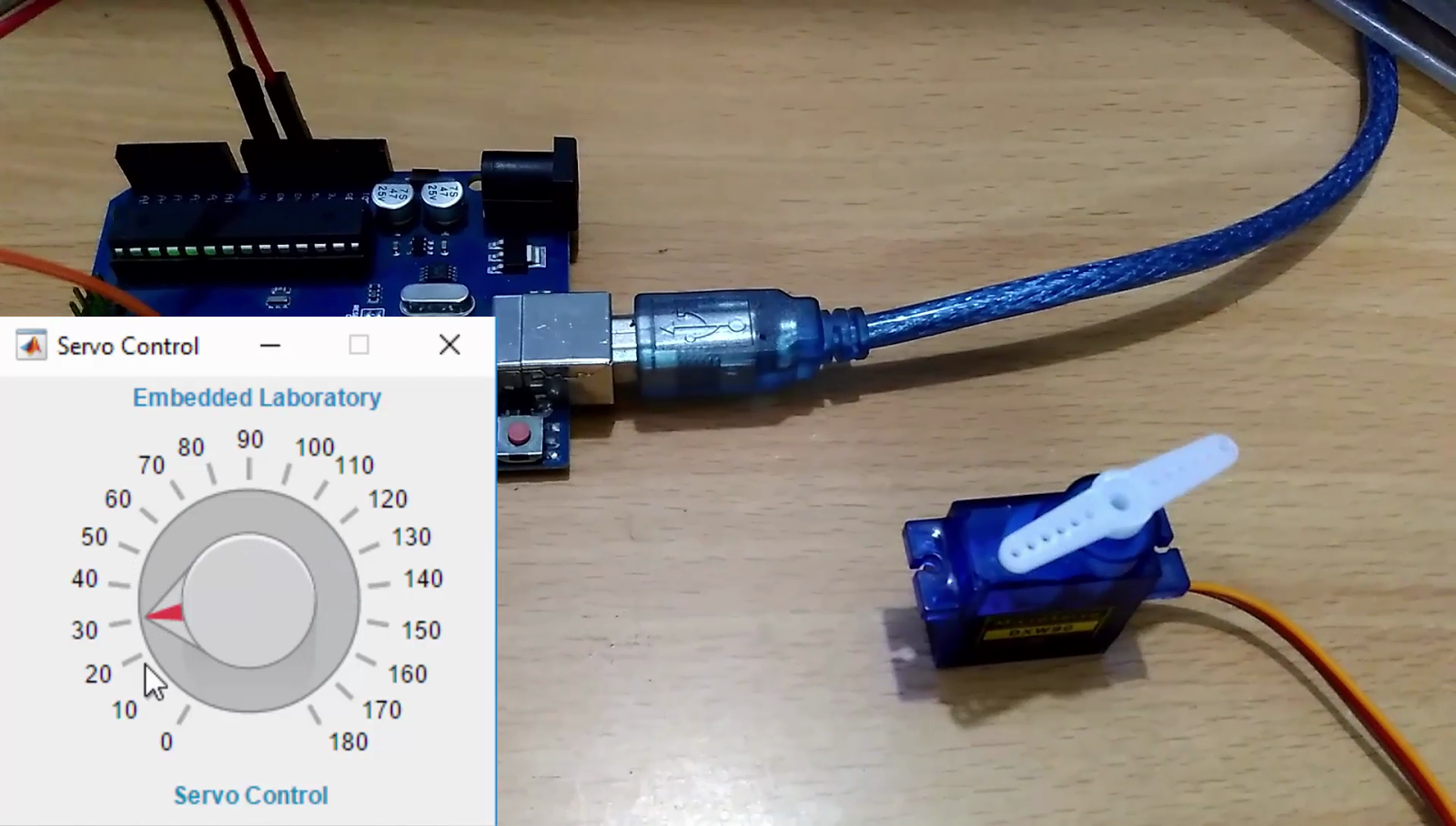 Control Servo Motor using MATLAB Application - Embedded Laboratory