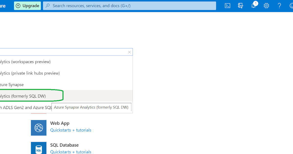 Azure Synapse creation step-by-step process