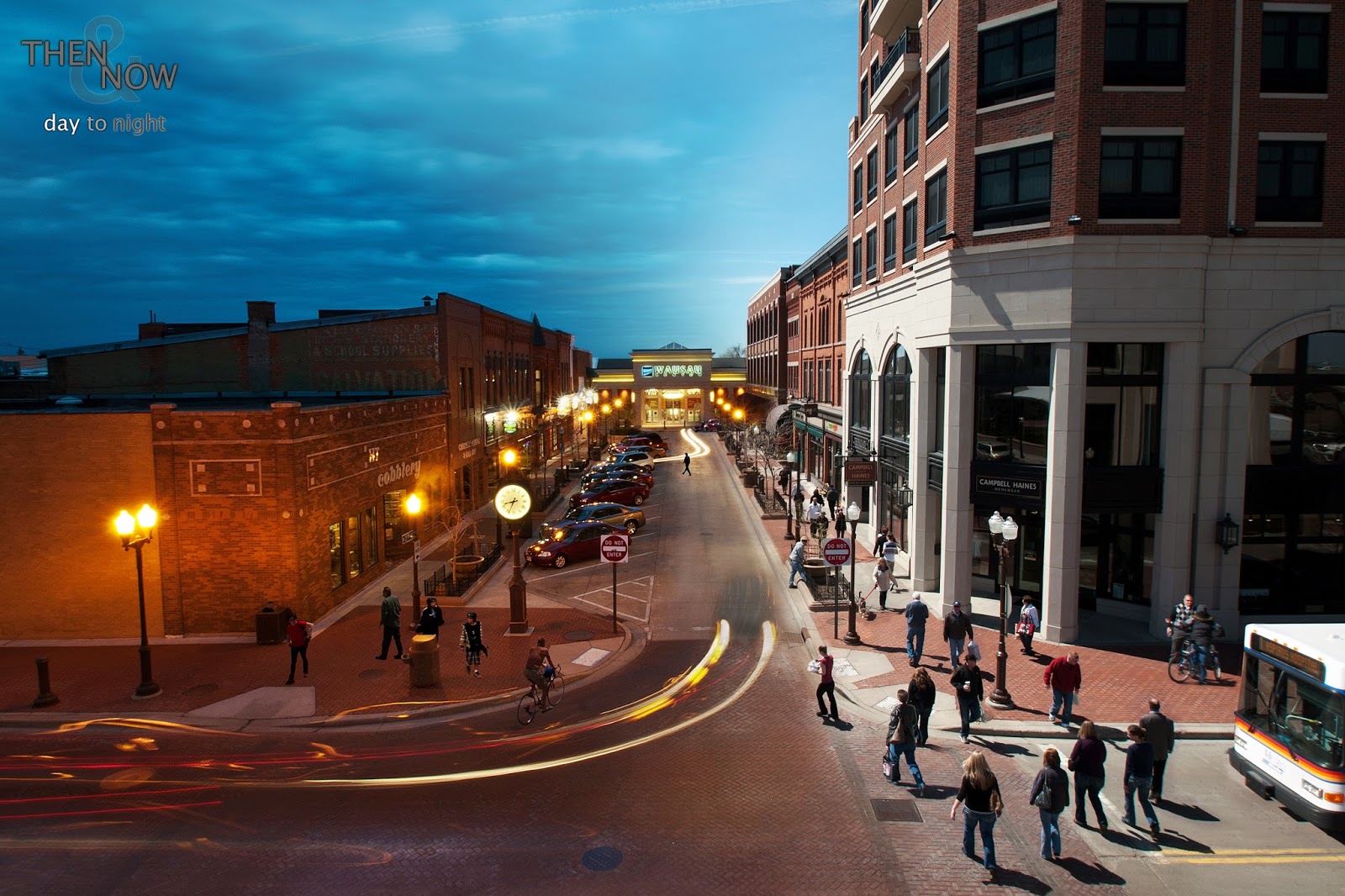 Then And Now Photography Downtown Wausau Day To Night Summer 2013