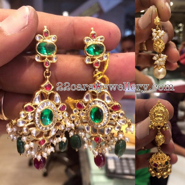 Simple Earrings with Drops - Jewellery Designs