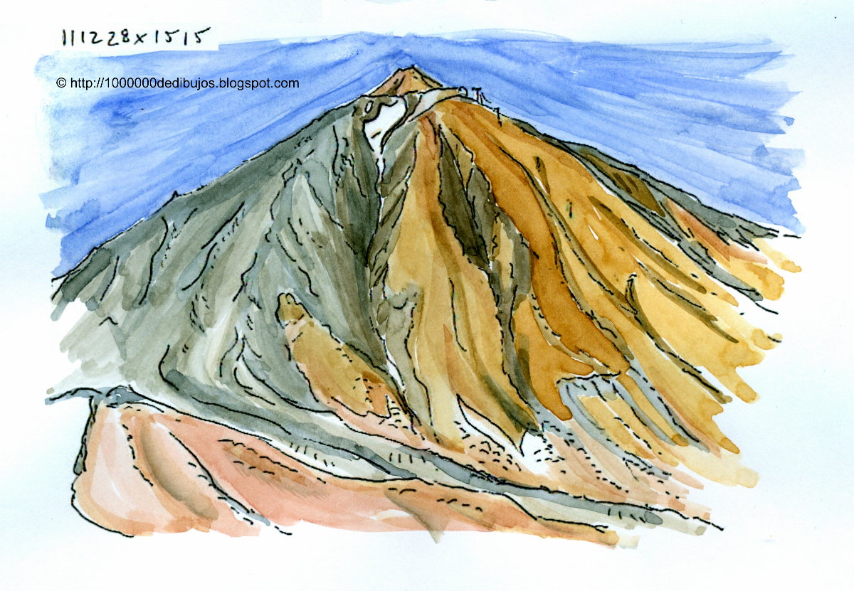 elarteyplacerdecaminar.blogspot.com: 111227m-28x_Ascenso al Teide (dibujos)