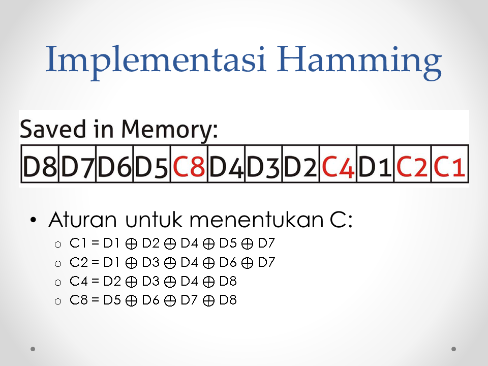 ERROR CORRECTION WITH HAMMING CODE