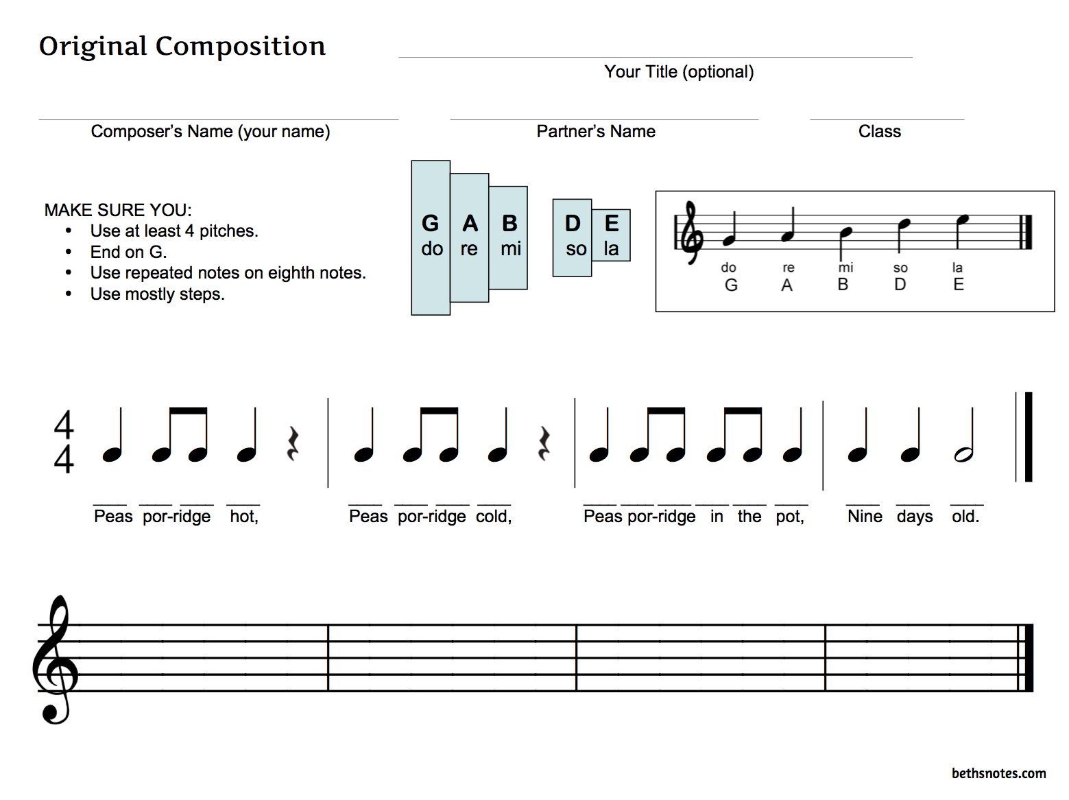 Teaching Composition-3rd grade - Beth's Notes