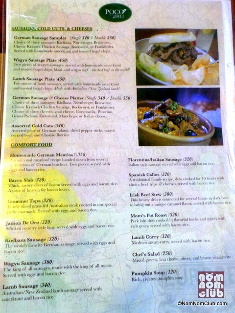 Taste of Manila: Poco Deli Menu