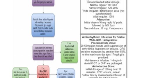 ACLS Study Materials - Adult Tachycardia with Pulse Algorithm