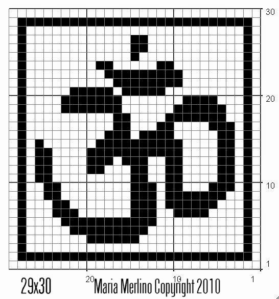 Filet Crochet: AUM OM Symbol Chart Graph Yoga Meditation Buddah Filet ...