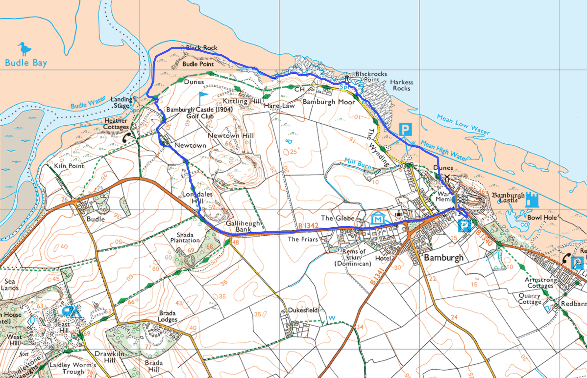 Bamburgh Castle Map