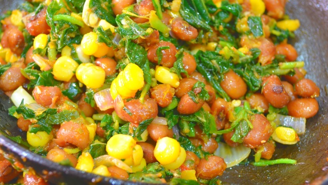 Maize & Beans Stir Fry