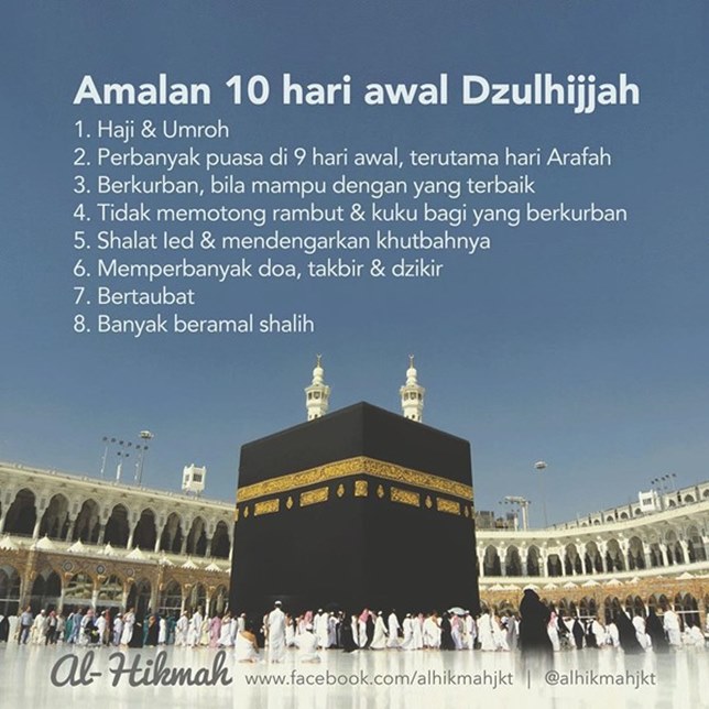 AMALAN DI 10 MALAM PERTAMA BULAN ZULHIJJAH BESAR GANJARANNYA