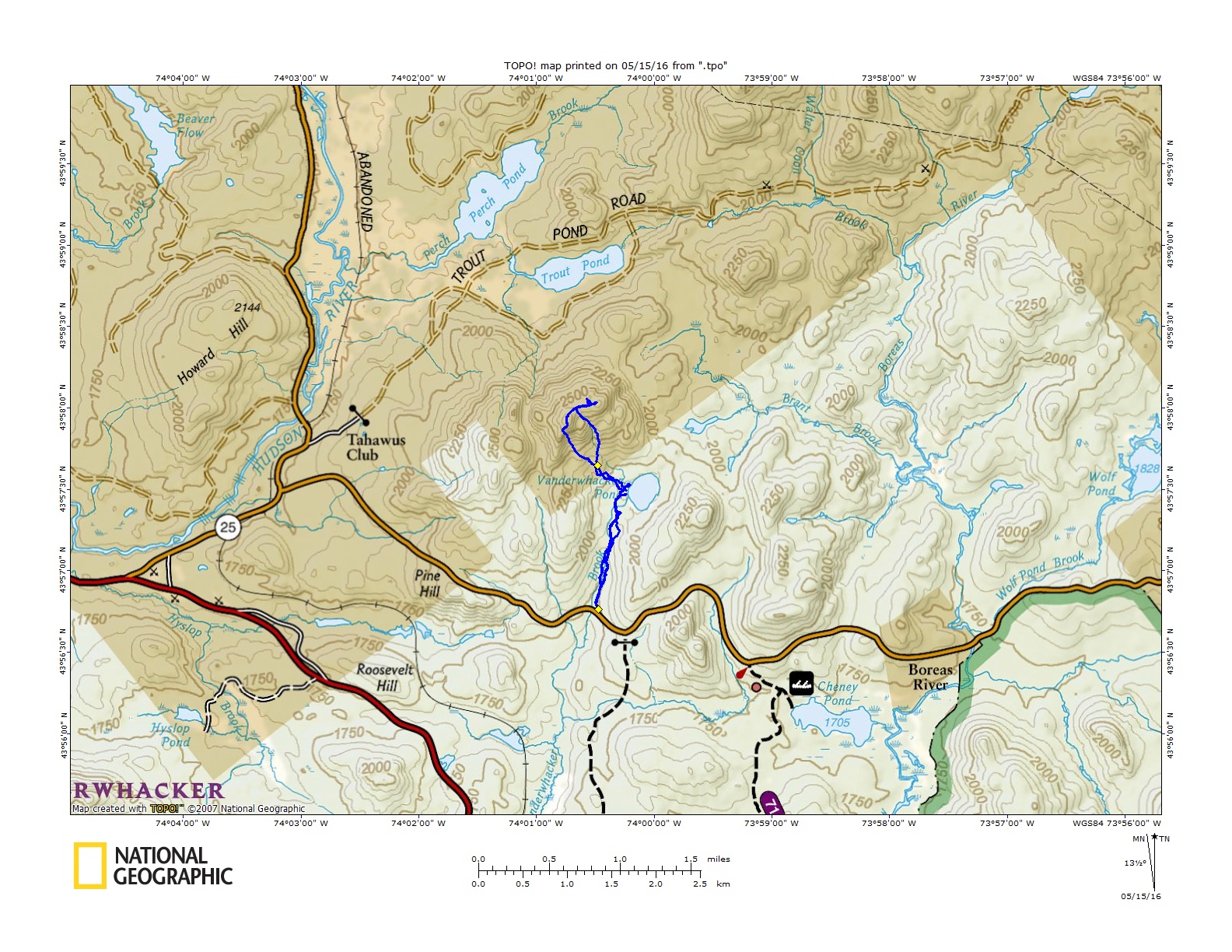 Off on Adventure: Vanderwhacker Pond and Boreas Tract Exploration - 5/15/16
