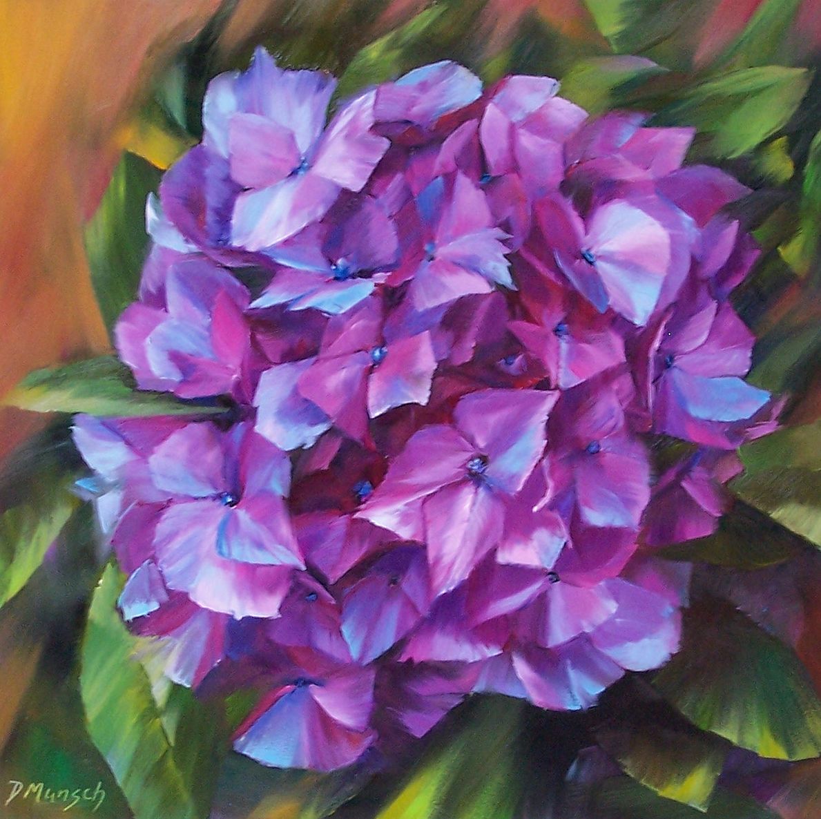 Donna Munsch Fine Art: Original Oil Painting Hydrangea