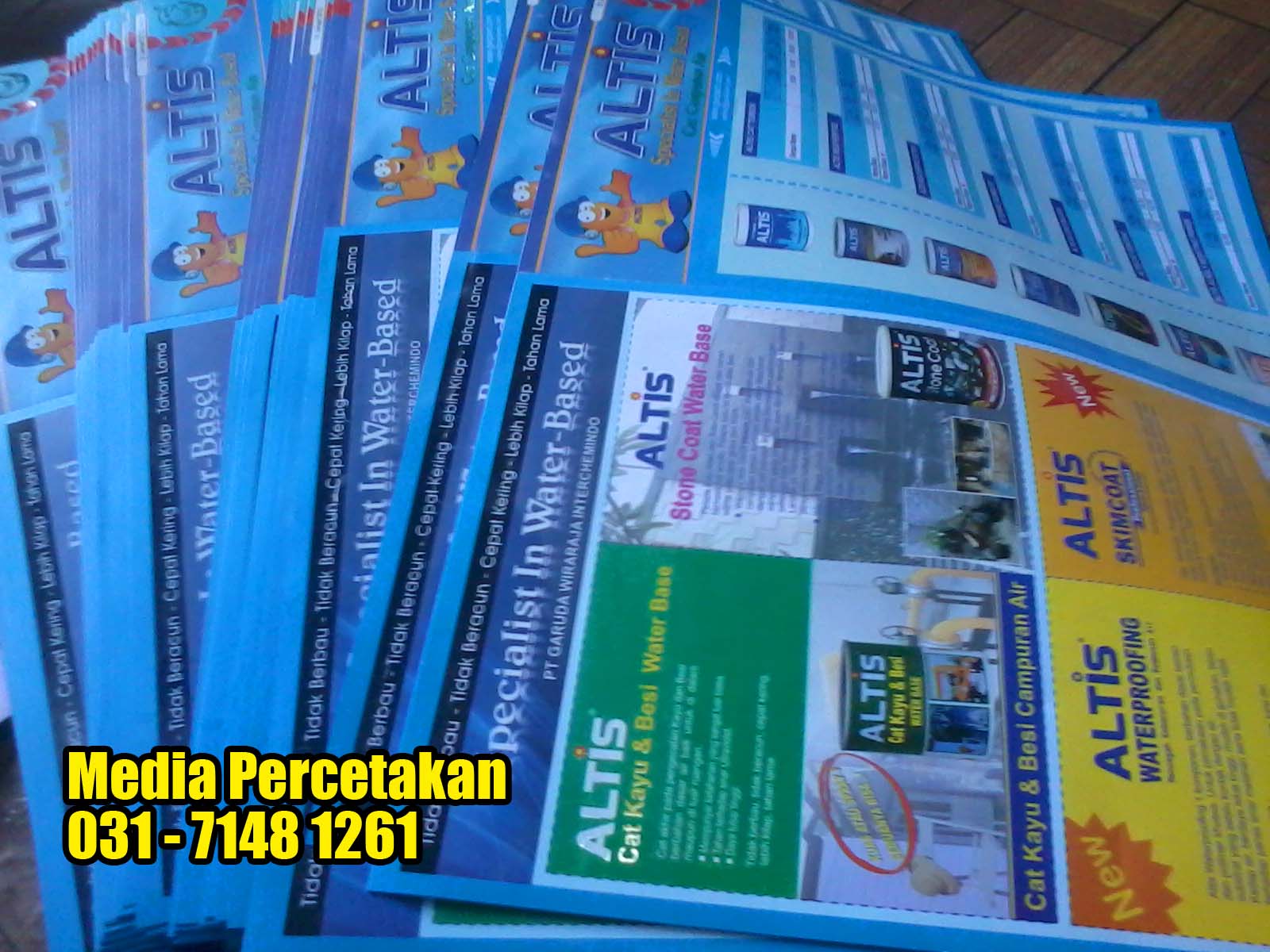 Cetak Brosur | Cetak Brosur Daftar Harga CAT ATLIS | Cetak UMBUL-UMBUL ...